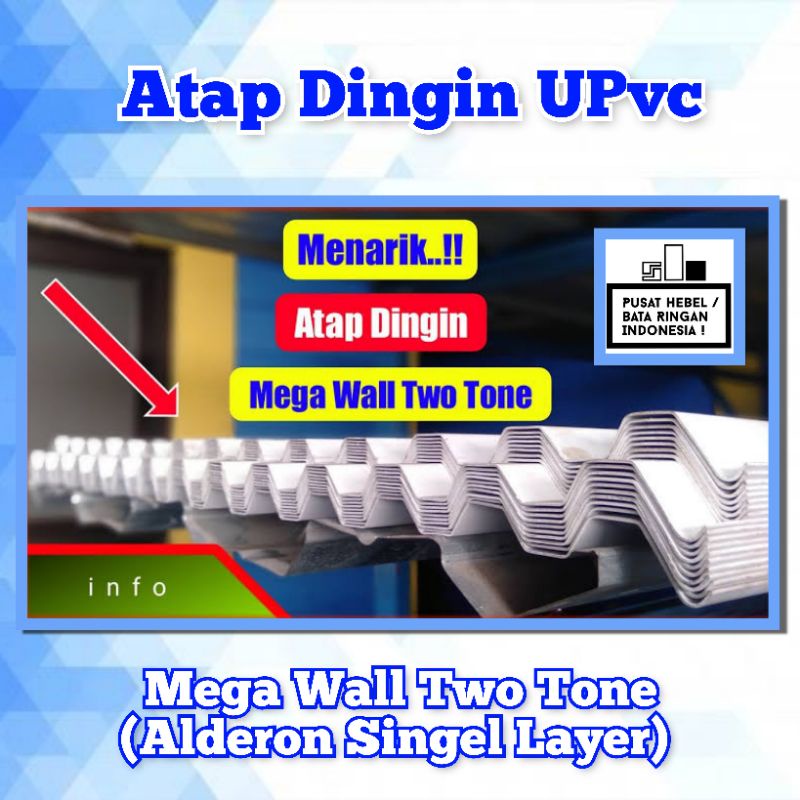 Jual Atap Dingin UPvc | Mega Wall Two Tone | Alderon Single Layer ...