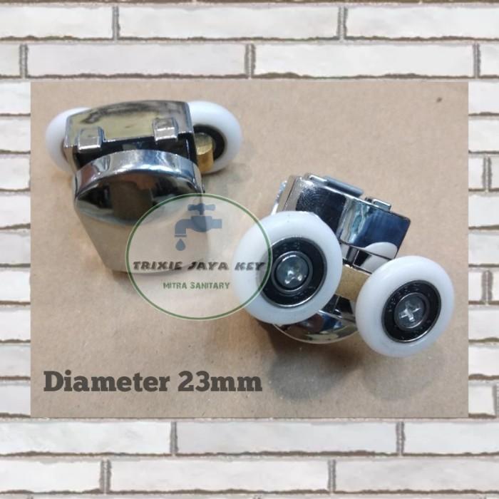 Jual Roda Shower Box Dobel Bagian Atas/Roda Shower Box Kamar Mandi 23mm ...