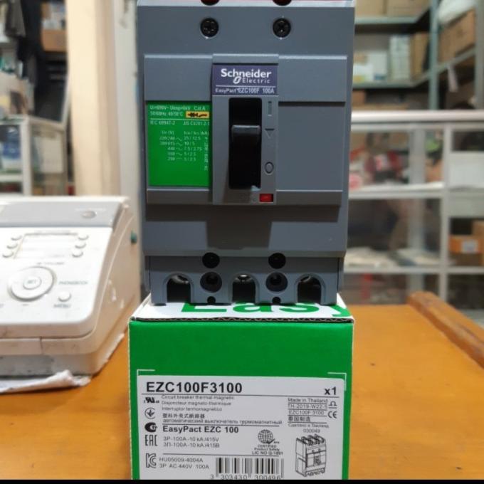Jual mccb Schneider breaker ezc100f 100a ezc100f3100 3phase 3p 100 a tele | Shopee Indonesia