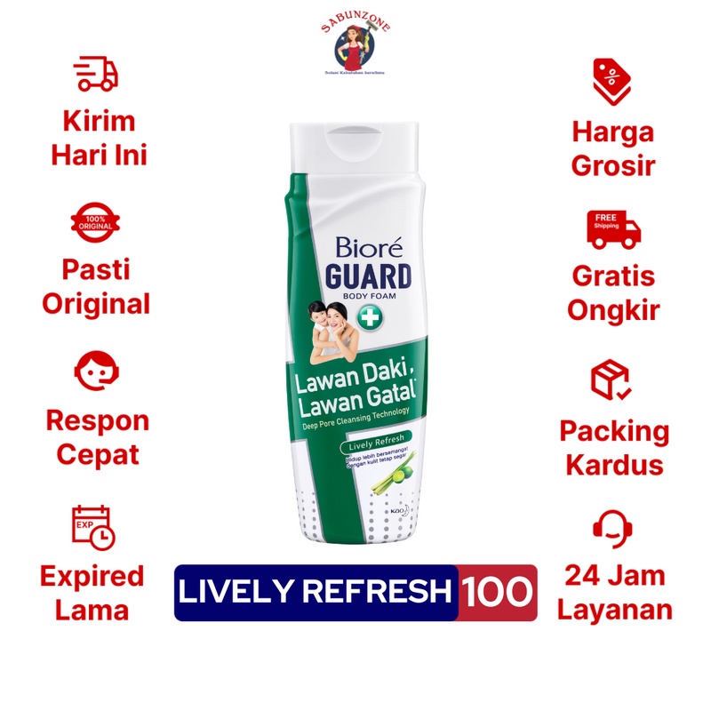 Jual Sabun Mandi Cair Biore Lively Refresh Bottle Botol 100 ml | Shopee ...