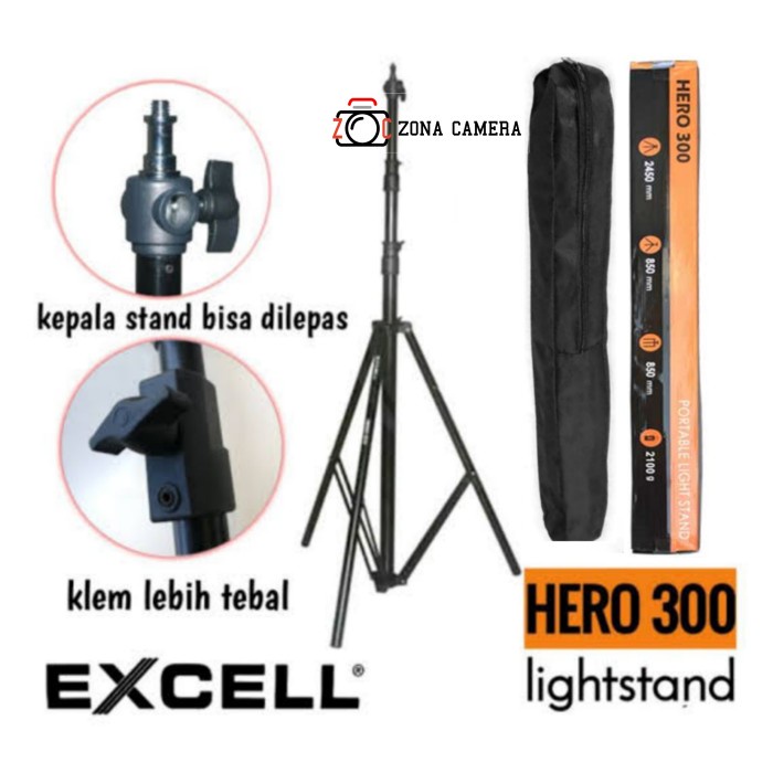 Jual PROMO!!! LIGHT STAND EXCELL HERO 300 TERMURAH | Shopee Indonesia
