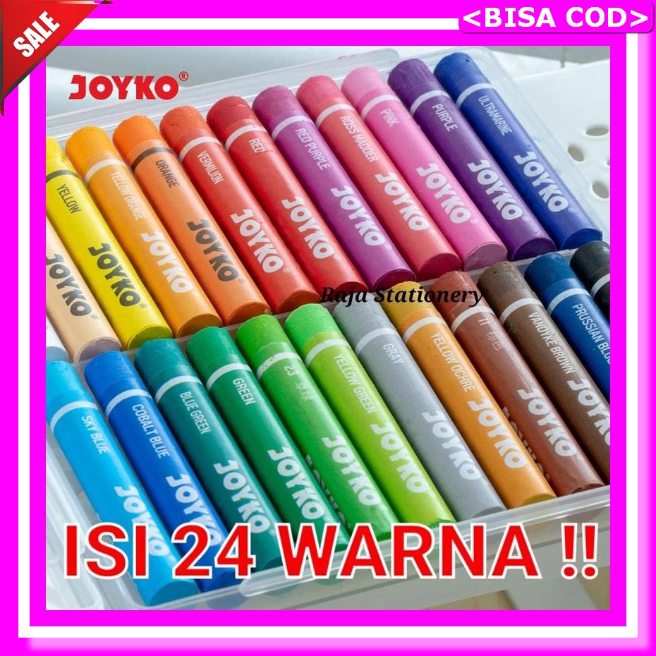 Jual Crayon 12 Warna / Krayon Mewarnai 12 Warna Joyko Titi Crayon Oil ...