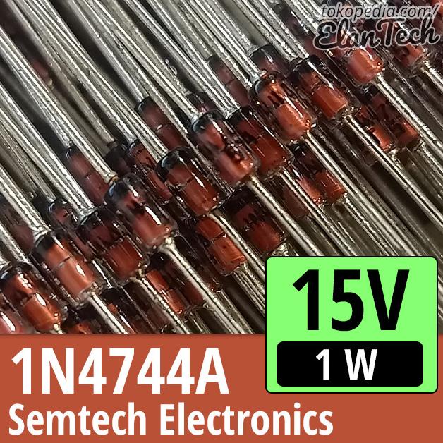 Jual Diode Zener 15V 1W Semtech 1N4744 1W 1N4744A Dioda Elan73c Ayo ...