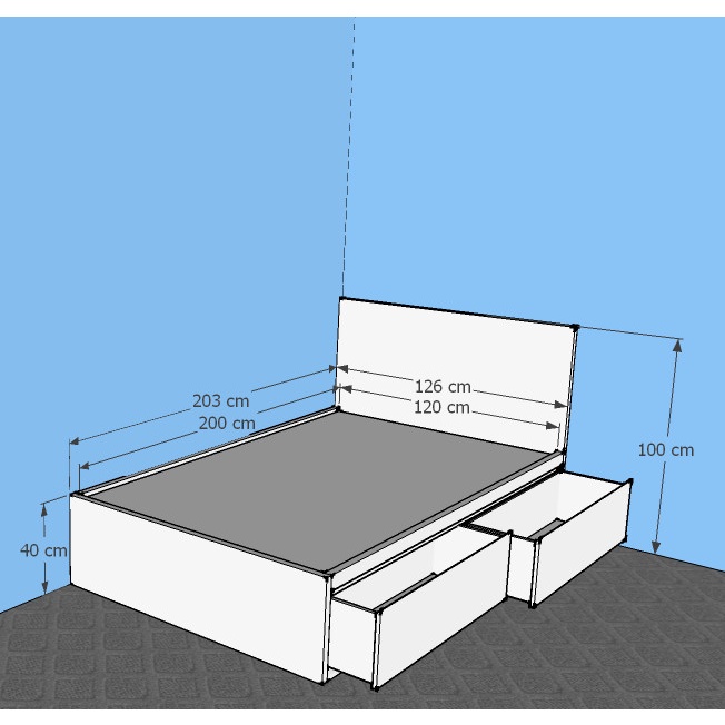 Jual Dipan / Ranjang minimalis - ada Laci / Drawer - HPL - TERMURAH ...