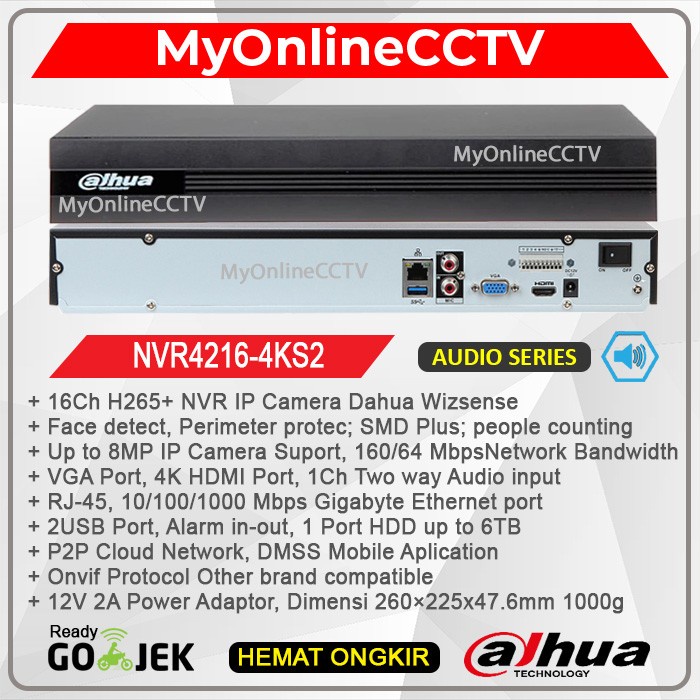 Jual Terlaris Dhi-Nvr4216-4Ks2/L Nvr Dahua Wizsense 4K 16Ch Ip Camera Cctv Up To 8Mp | Shopee ...