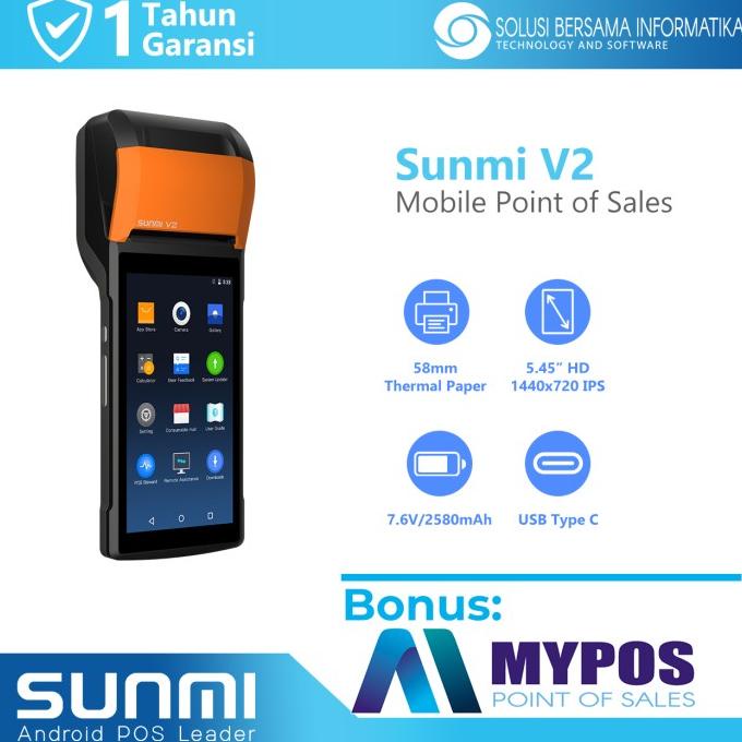 Jual Mesin Kasir Sunmi V2 4G 1/ Free Mypos | Shopee Indonesia