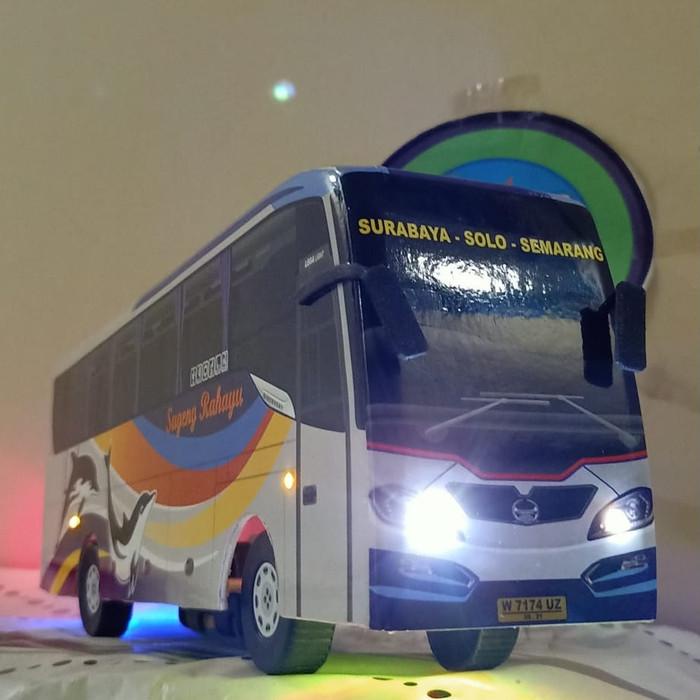 Jual Miniatur Bus Shd Sugeng Rahayu Livery Lumba Lumba Plus Lampu ...