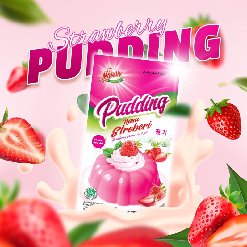 Jual Mr Jelly Pudding Rasa Stroberi 145gr Mrjelly Puding Agar ...