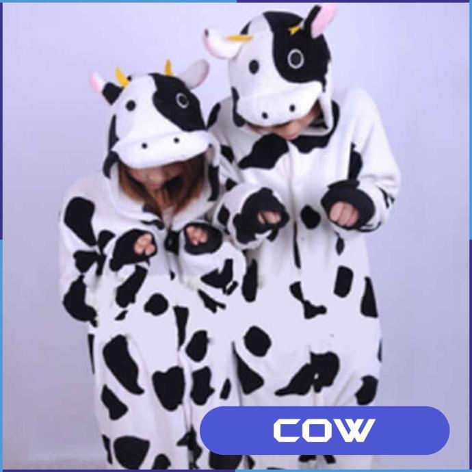 Jual Cow Costume Pajamas Karakter Baju Kostum Sapi Dewasa Kigurumi ...