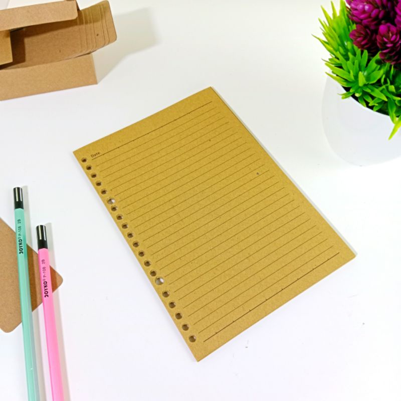 Jual LOOSELEAF COKLAT A5 / ISI BINDER COKLAT / LOOSLEAF BROWN PAPER by ...