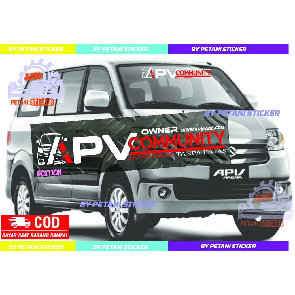Jual TERBARU STIKER STICKER MOBIL APV KACA DEPAN APV COMMUNITY CLUB ...