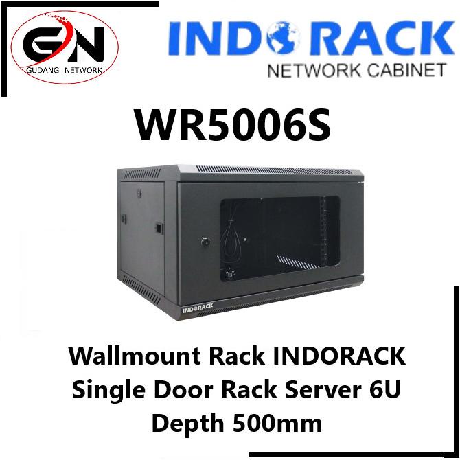 Jual Wallmount Rack INDORACK Single Door Rack Server 6U Depth 500mm ...