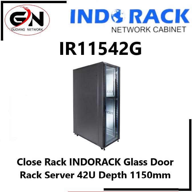 Jual Close Rack INDORACK Glass Door Rack Server 42U Depth 1150mm ...