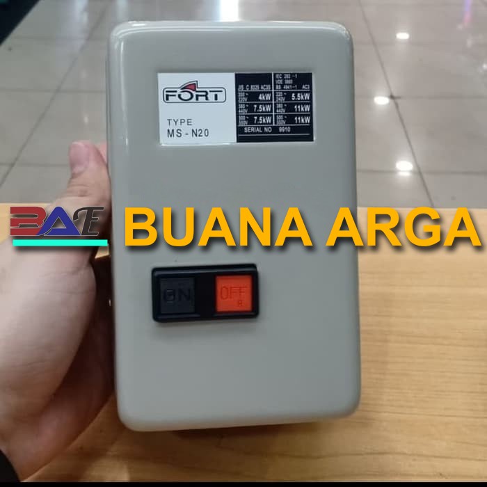 Jual Motor Starter MSN 20 / 25 3 Phase Metal Box Dol FORT MSN-20 / MSN ...