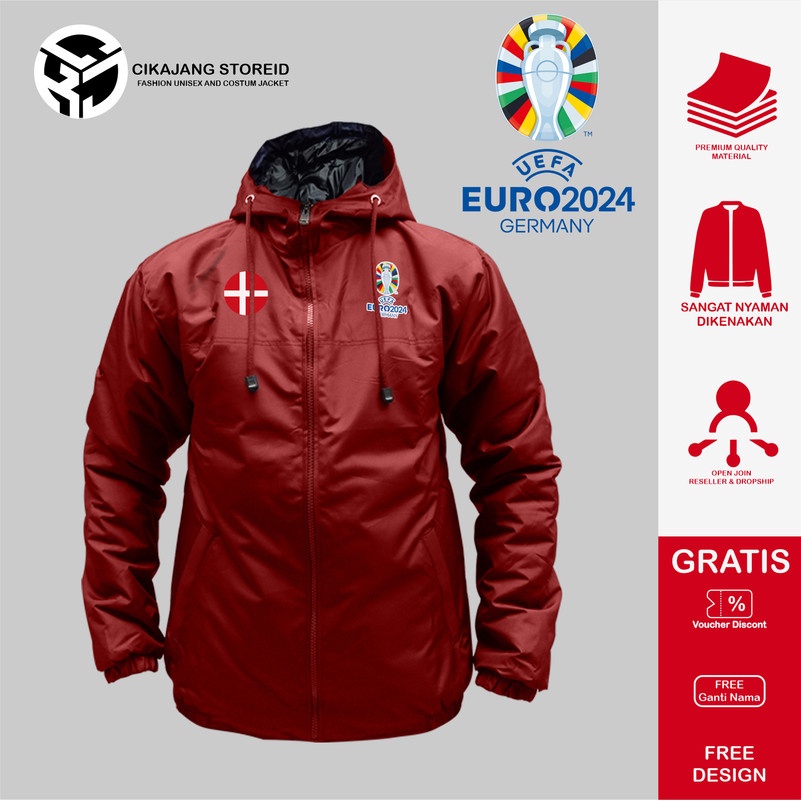 Jual JAKET EURO JAKET UEFA 2024 COSTUM JAKET PARASUT 2024 BAHAN TASLAN ...
