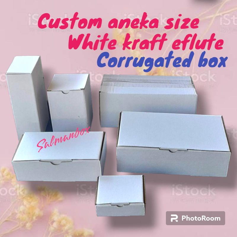 Jual BOX PACKING PUTIH BAHAN EFLUTE/BOX PREMIUM PUTIH/BOX PACKING ...