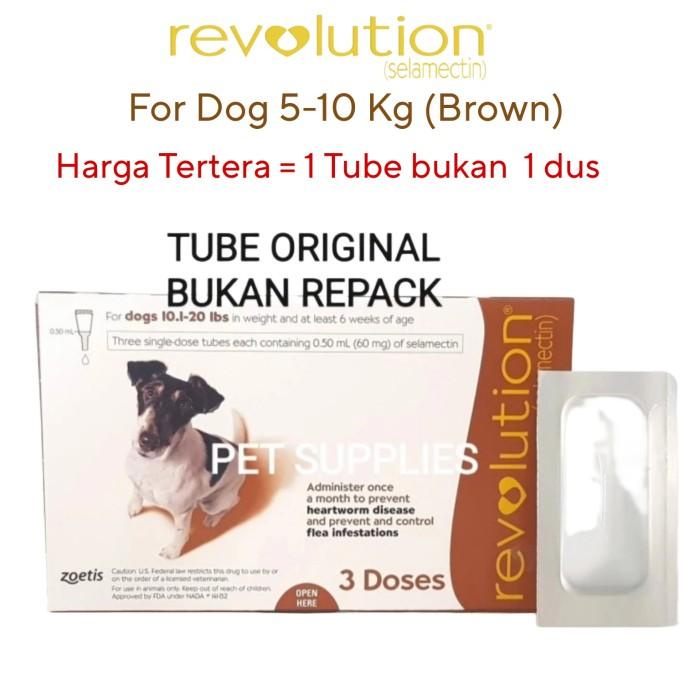Jual Ovit Obat Kutu Anjing Revolution Ukuran 5 - 10 Kg Zoetis (Uk ...