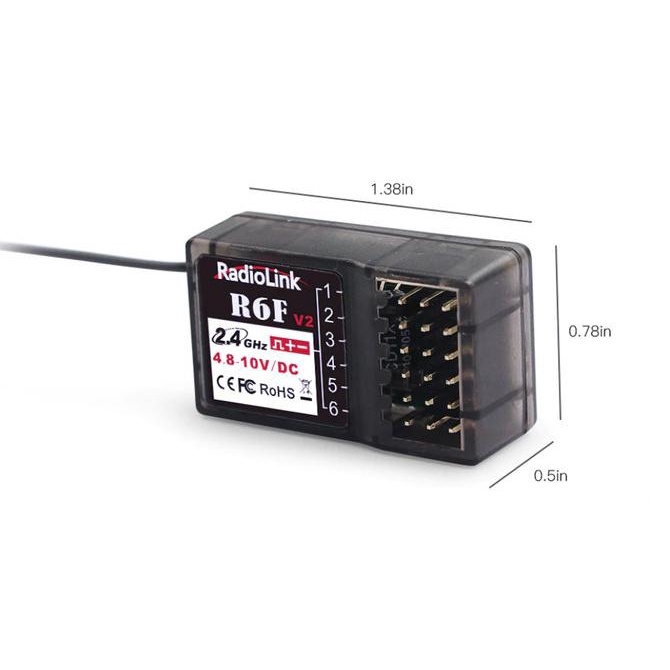 Jual Radio R6F 2.4Ghz 6Ch High Voltage 2021 Rc Receiver | Shopee Indonesia