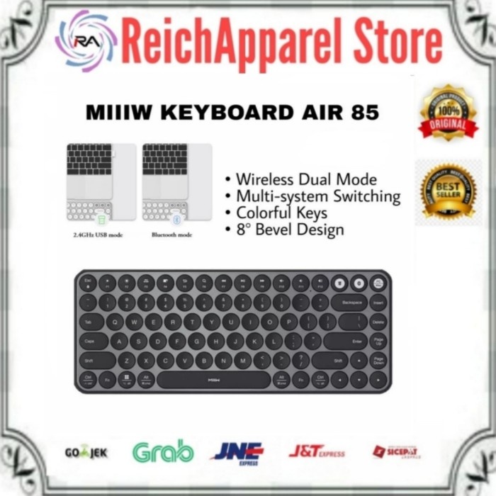 Jual MIIIW Keyboard Air 85 Keys Dual Mode Wireless | Shopee Indonesia