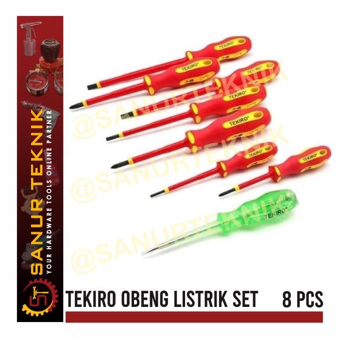 Jual Tekiro Obeng Listrik Set 8 Pcs 8Pc / Insulation Screwdriver Set 8 Pcs | Shopee Indonesia