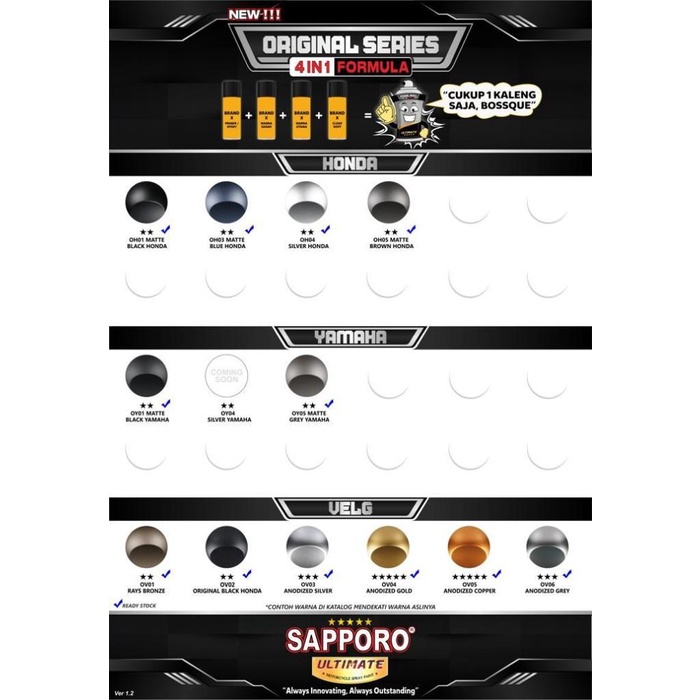 Jual Ov06 Original Anodized Grey Sapporo Original Velg Series | Shopee ...