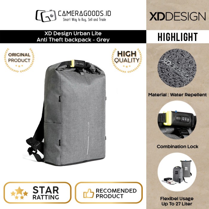 Jual XD DESIGN Urban Lite Anti Theft Backpack | Shopee Indonesia