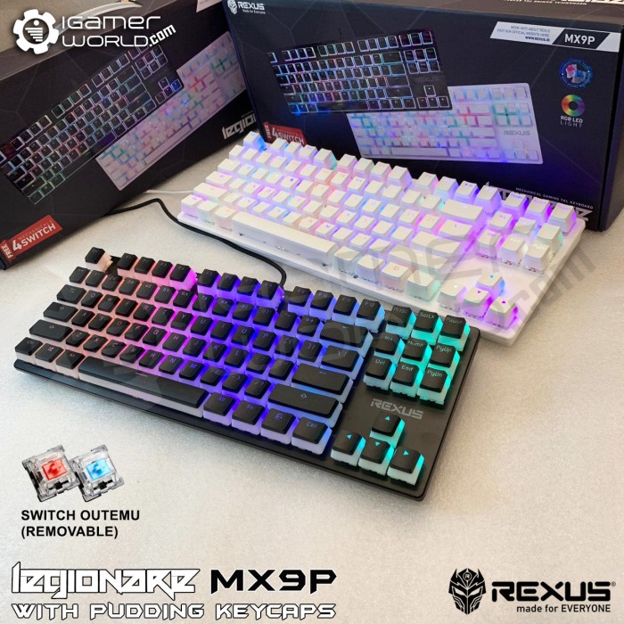 Jual Rexus Legionare Mx9P / Mx9 Pudding Tkl Mechanical Gaming Keyboard ...