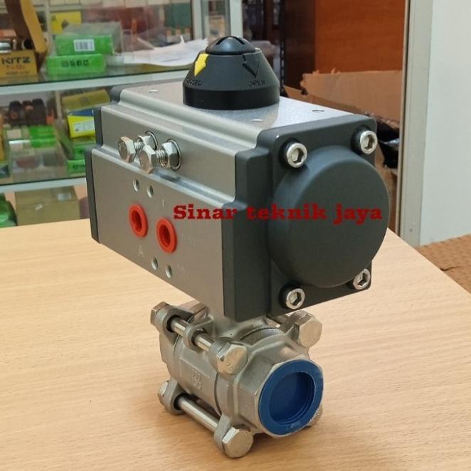 Jual Ball Valve Ss316 4" Pneumatic Actuator Single Acting | Shopee Indonesia