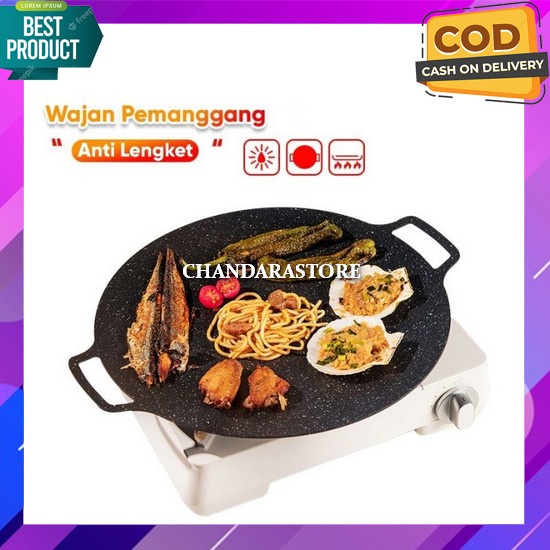 Jual Grill Pan Bulat Keramik Tertutup Ikan Kompor Alat Pemanggang ...