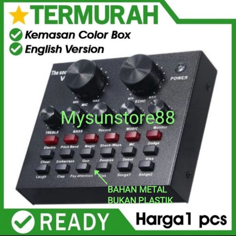 Jual Model baru Sound card V8 Mixer Bluetooth SoundCard V8 Audio USB ...