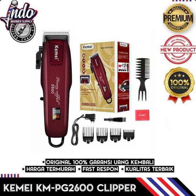 Jual Kemei Km Pg 2600 Alat Cukur Rambut Hair Clipper Lcd Cukuran Km 2600 Pg | Shopee Indonesia