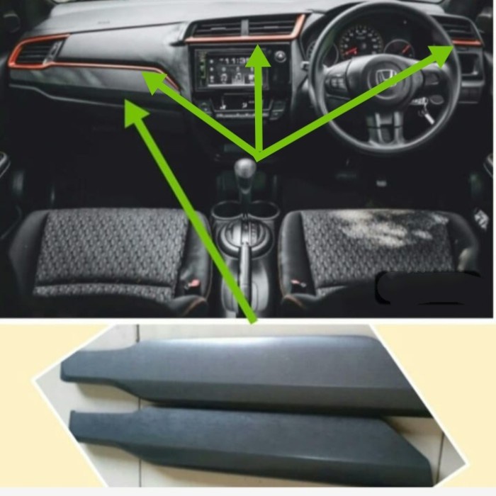 Jual LIST KISI AC &PANEL COVER DASHBOARD HONDA BRIO MOBILIO SET-4 ...