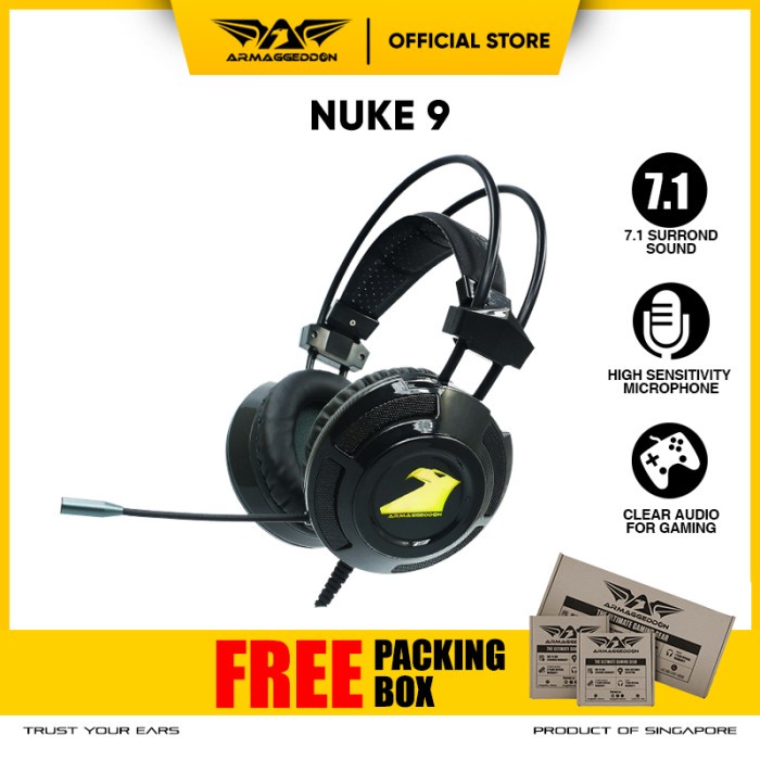 Jual Headphone Headshet Gaming Armaggeddon Nuke 9 (7 colour lighting ...