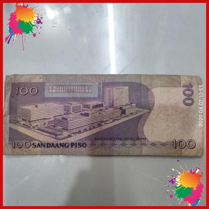 Jual koleksi uang kertas filipina philippine peso 100 [imx] | Shopee ...