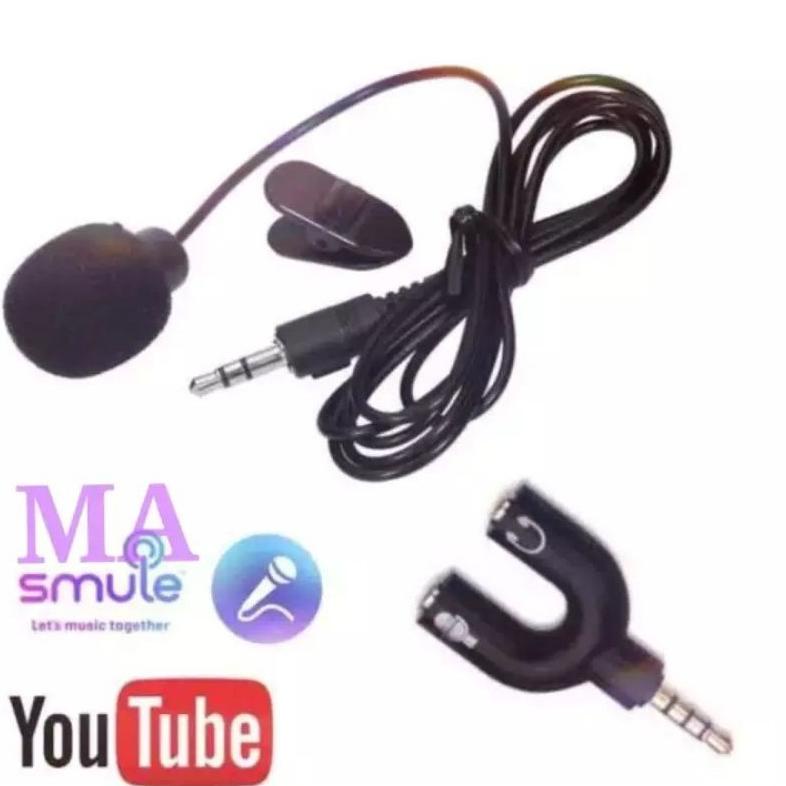 Jual 7.7 Paket Microphone Clip+ Audio Splitter For Youtuber Vlogger ...