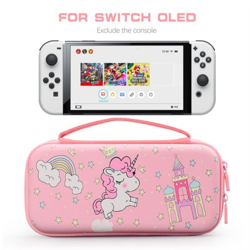 Jual Pouch Storage Bag Nintendo Switch OLED Pink Unicorn Carrying CASE ...