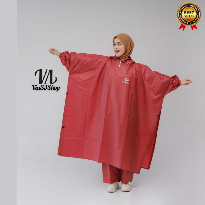 Jual RAINCOAT Jas Hujan Ponco Lengan Floryn Jas Hujan Pria Wanita Dewasa Mantel Hujan Kain PVC 0 ...
