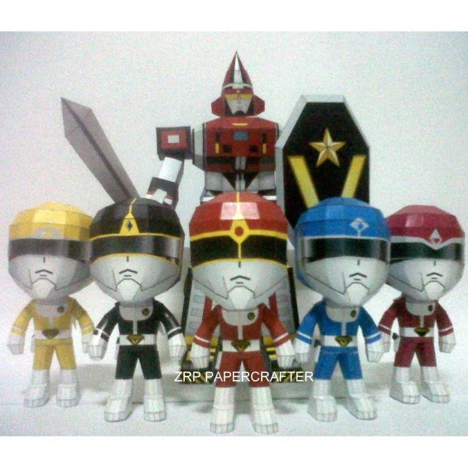 Jual DIY Papercraft Figure Anime Dai Sentai Goggle V | Shopee Indonesia
