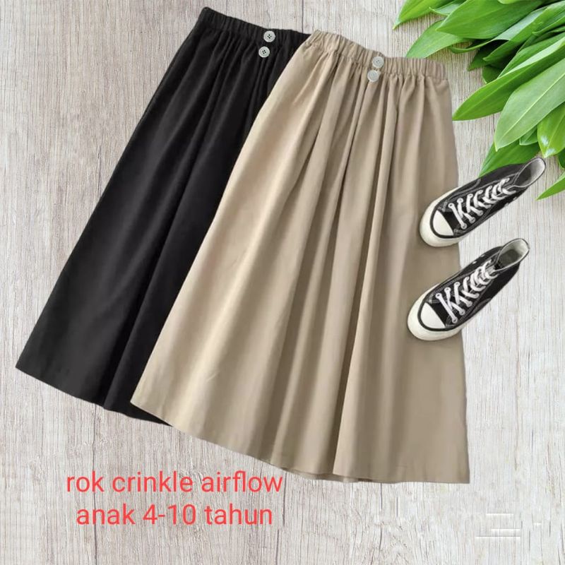 Jual rok crinkle anak perempuan 4-16 tahun rok mayung anak rok ...