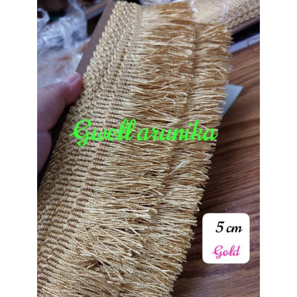 Jual RENDA FASHION / RUMBAI SELENDANG /RUMBAI BAJU TARI / RAWIS ( LEBAR ...
