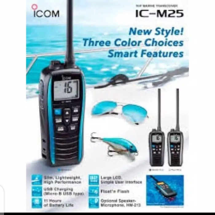 Jual Ht Icom Ic M25 Vhf Radiomarine Tranceiver Waterproof Ipx7 | Shopee ...