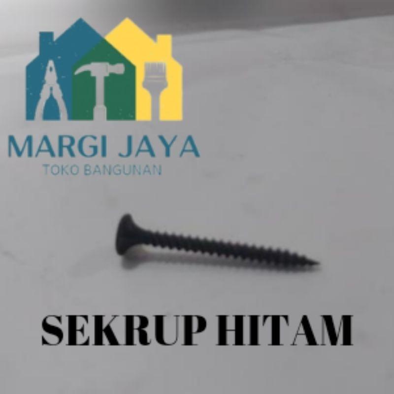 Jual Sekrup Hitam 6X1 Gypsum Gipsum 3Cm 1 Dus | Shopee Indonesia