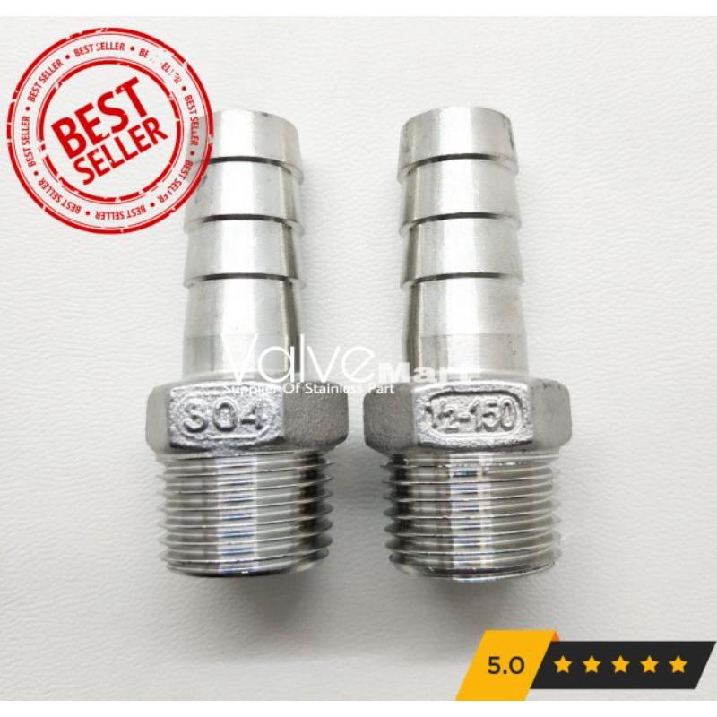 Jual Hose Nipple / Nepel Selang Stainless Steel 304 1" Inch | Shopee ...