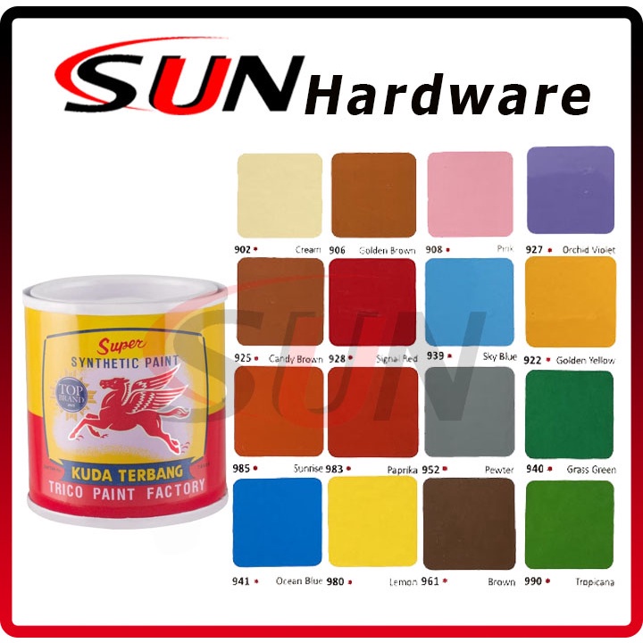 Jual CAT KUDA TERBANG KALENG KECIL 100 ML KAYU BESI PLASTIK HITAM PUTIH ...