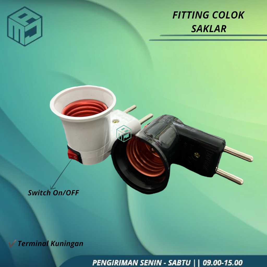 Jual Fitting Colok Lampu Tidur Fitting E27 + Saklar Lampu SNI ...