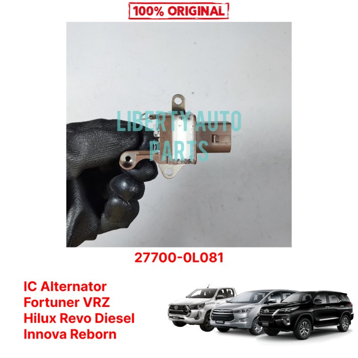 Jual IC Alternator Hilux Revo Diesel Fortuner VRZ Original (27700-0L081 ...