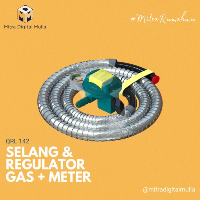Jual Quantum QRL 142 Selang dan Regulator Gas dengan Meter | Shopee ...