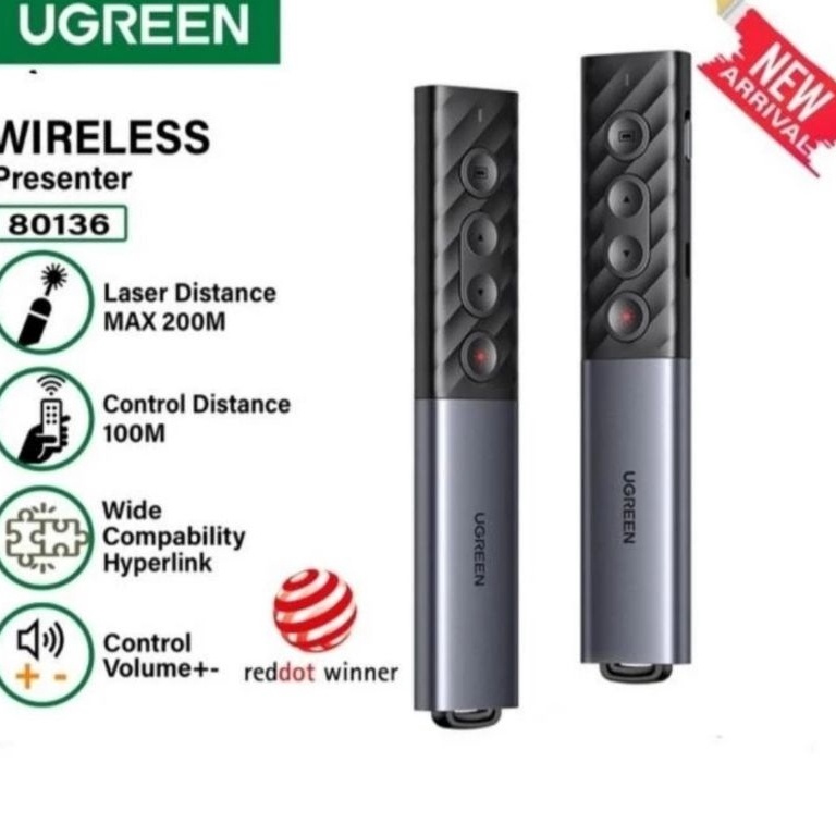 Jual Ugreen Laser Pointer Remote Control Presentasi Wireless 2.4ghz with Usb Dongle | Shopee ...