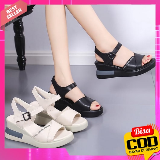 Jual Promo 20% Sandal Wedges Sofia /Sandal Sofia Flat 2023 Macam Macam Model Sandal Sofiya Haq ...