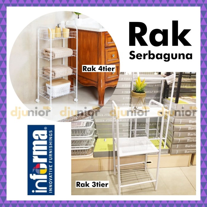 Jual Best Seller Informa - Rak 3 Susun Tingkat Putih / 3 Tier Storage ...